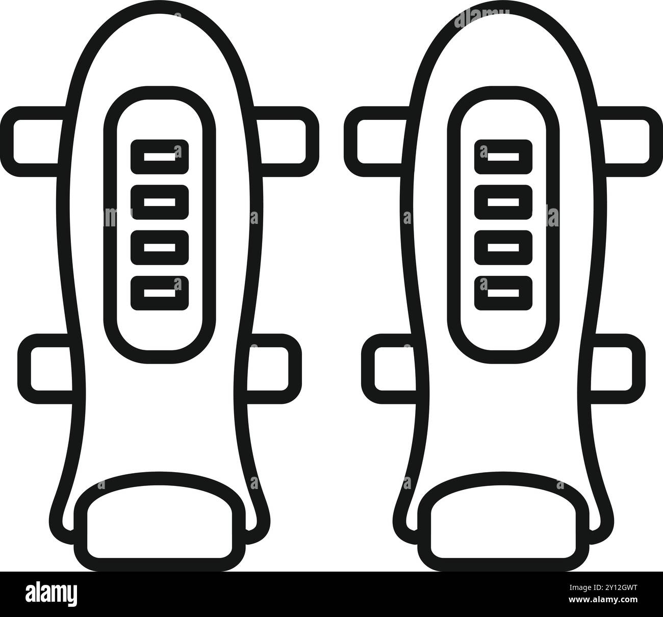 Simple vector icon of shin guards, essential protective gear for soccer ...