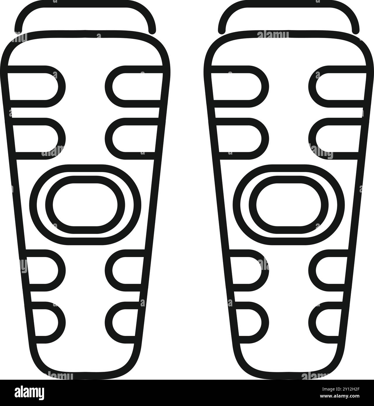 Simple vector illustration of a pair of shin guards, essential ...