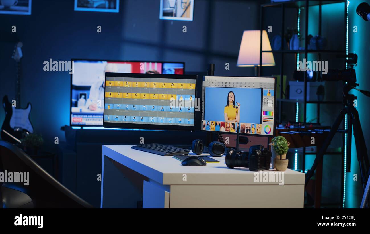 Cutting edge tv studio setup hi-res stock photography and images - Alamy