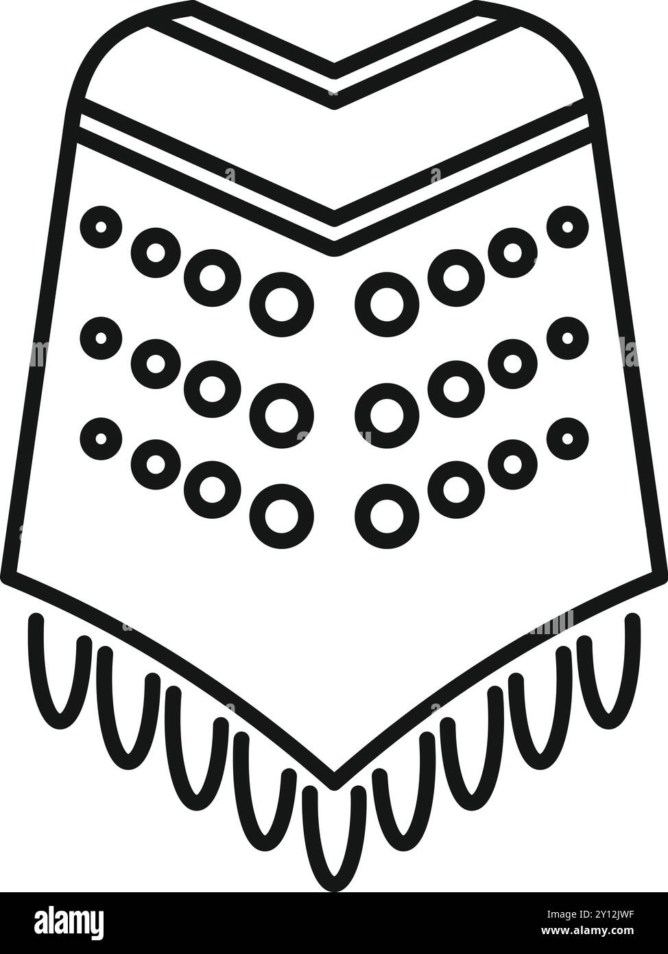 Traditional mexican poncho with ornament icon for celebration of cinco ...