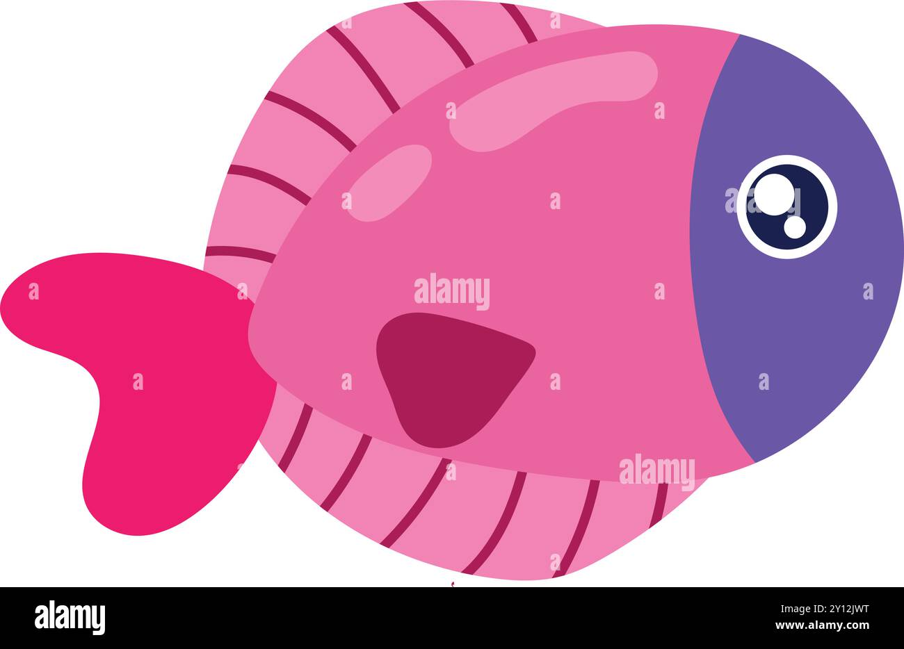 Cute fish cartoon isolated Vector Stock Vector Image & Art - Alamy