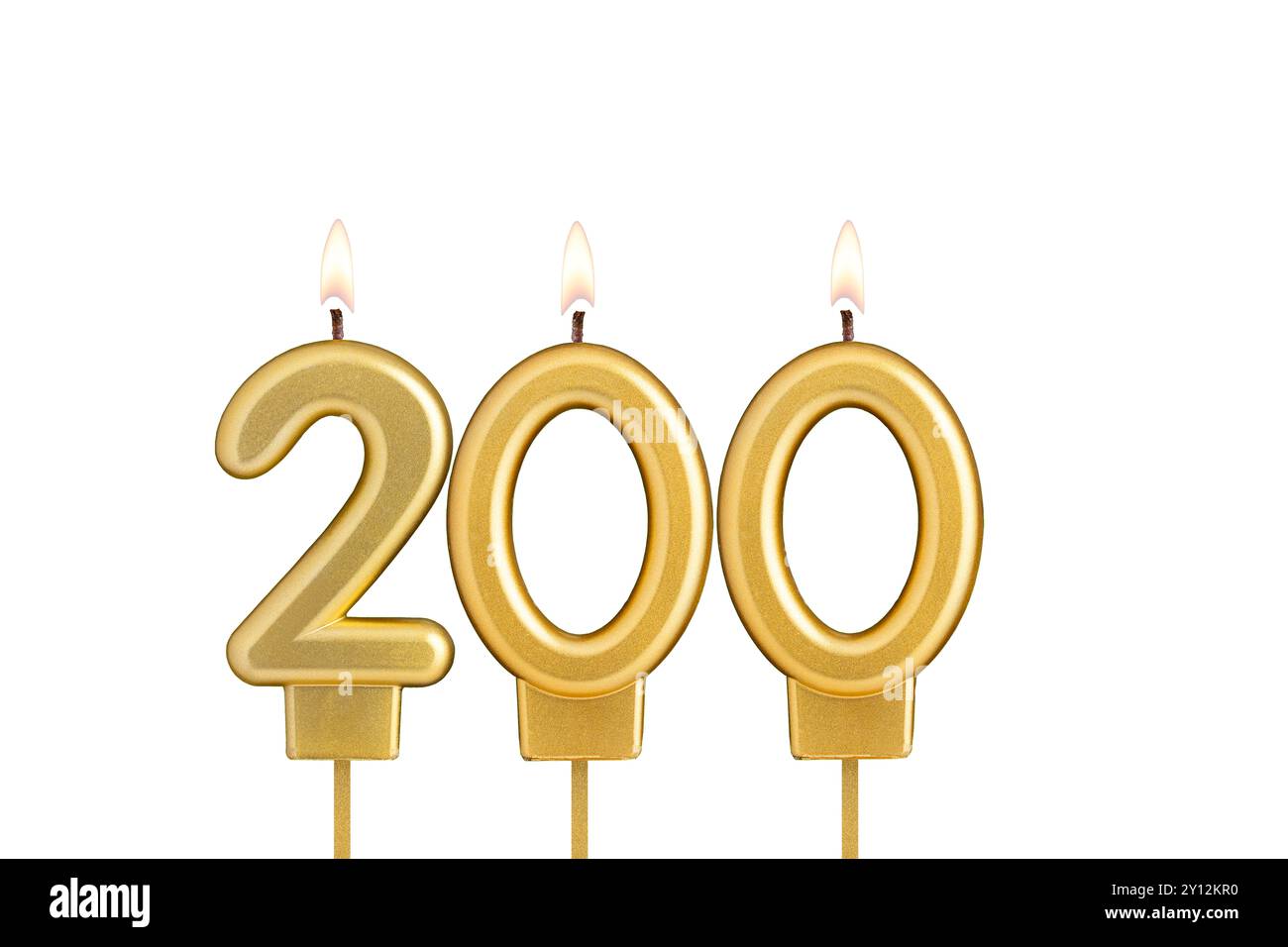 Birthday candle number 200 on white background Stock Photo - Alamy
