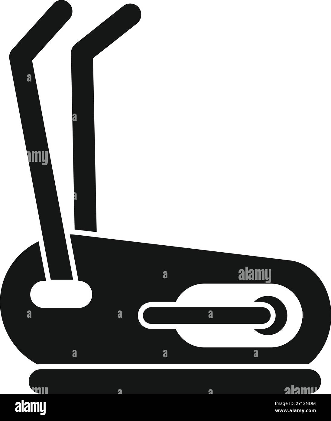 This icon depicts an elliptical trainer, perfect for showcasing fitness ...