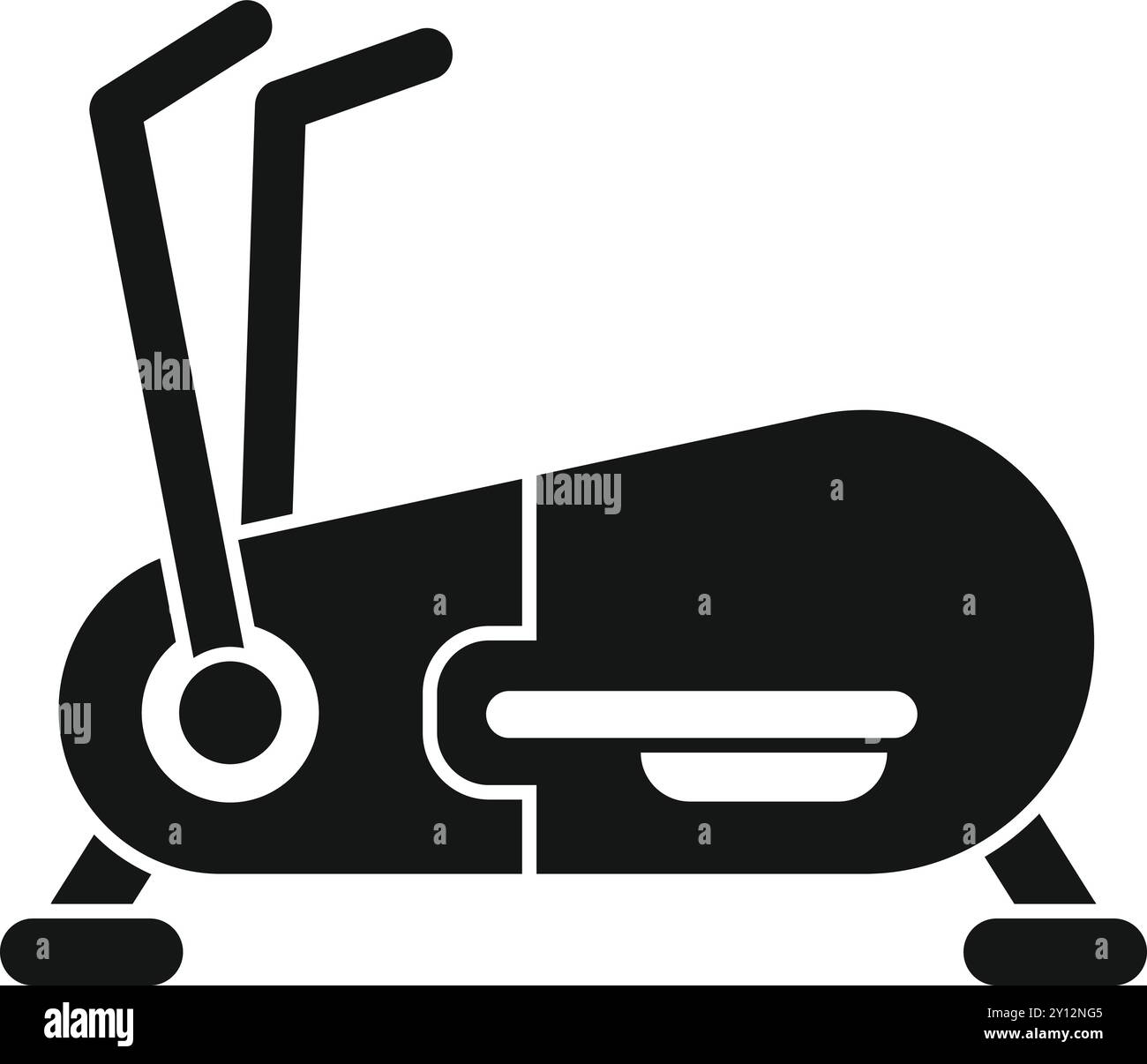 Elliptical trainer machine icon in black simple style isolated on white background Stock Vector ...