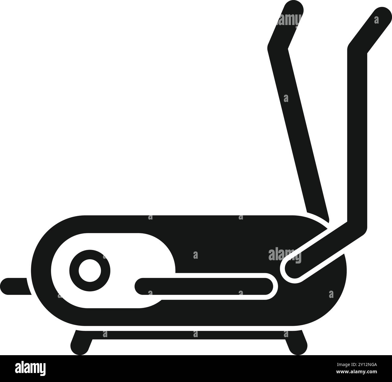 Fitness silhouette elliptical machine gym hi-res stock photography and ...