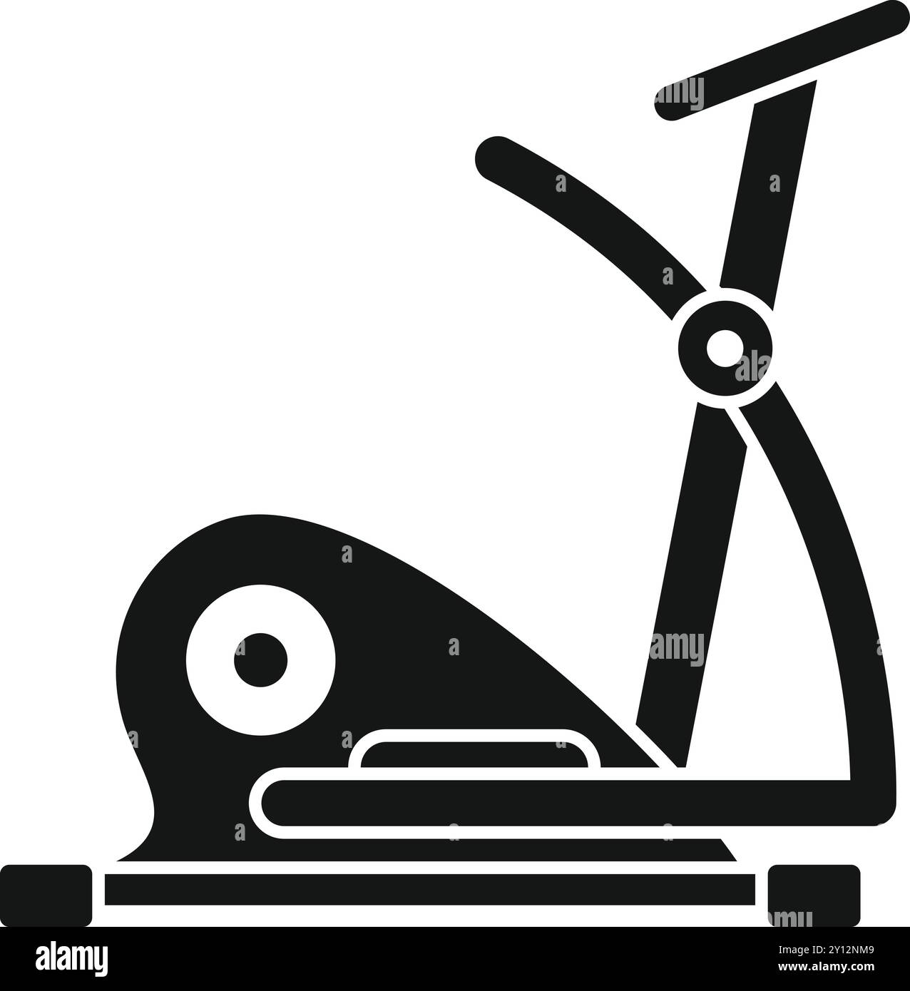 Elliptical trainer machine icon representing the concept of exercising ...