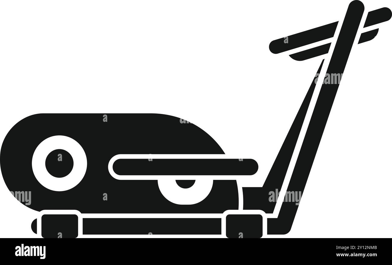 Elliptical trainer machine icon in black simple style isolated on white ...