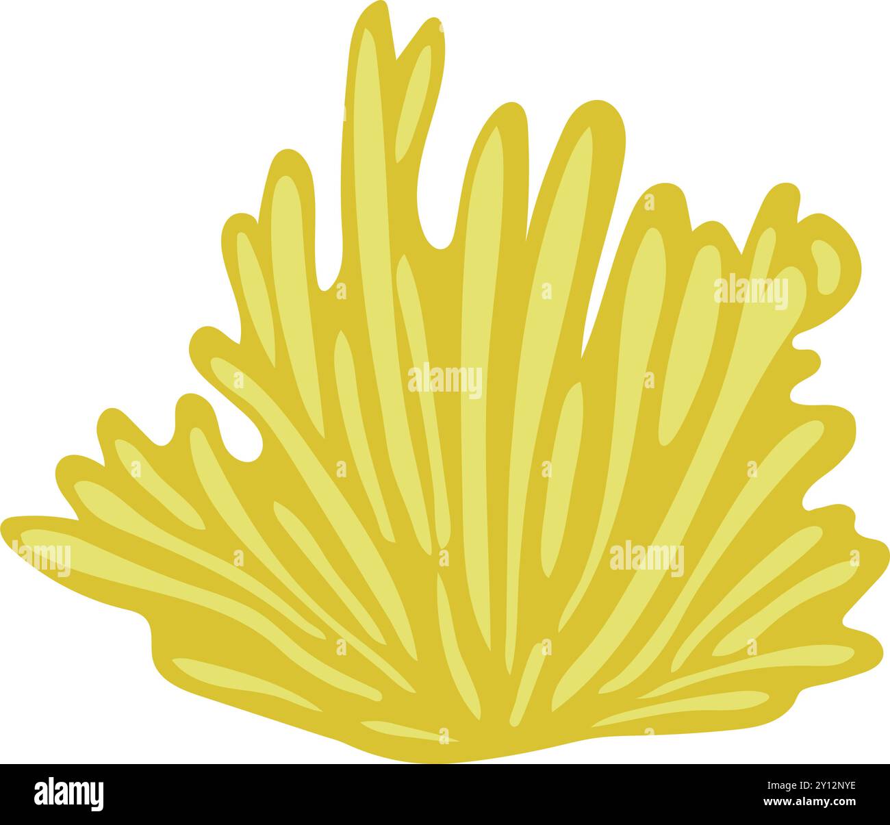 Yellow coral in simple cartoon style isolated Vector Stock Vector Image ...