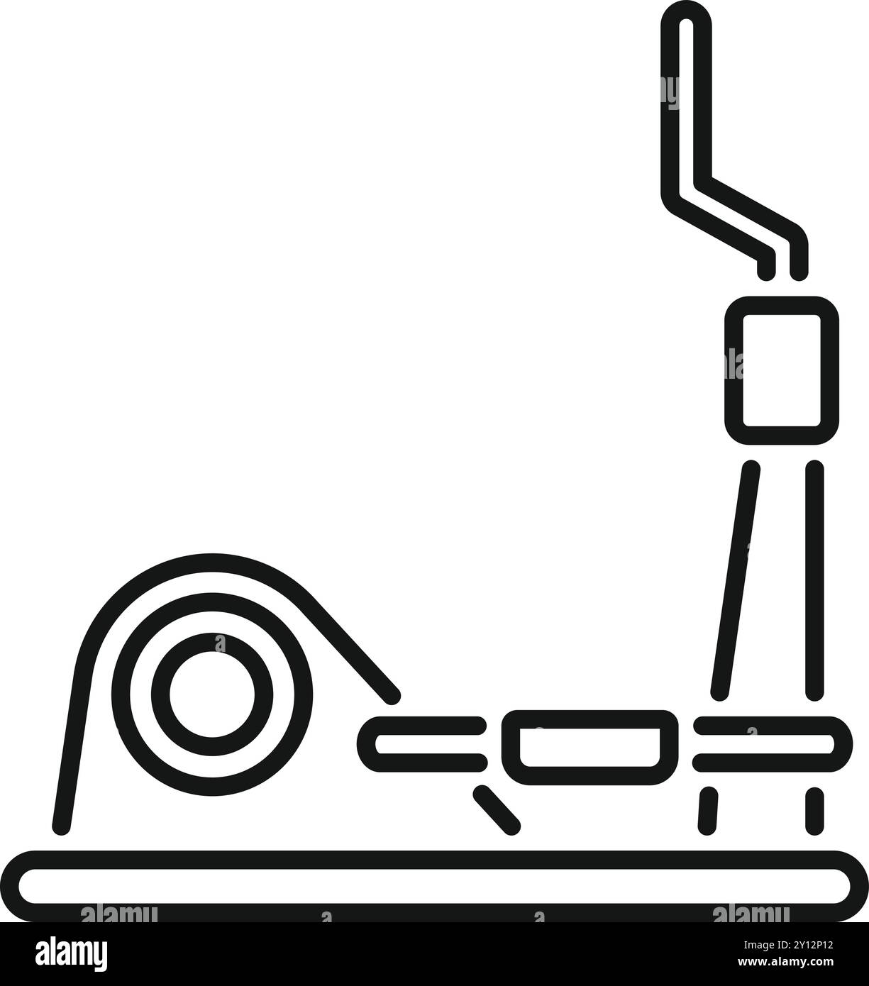 Black cardio exercises machine hi-res stock photography and images - Alamy