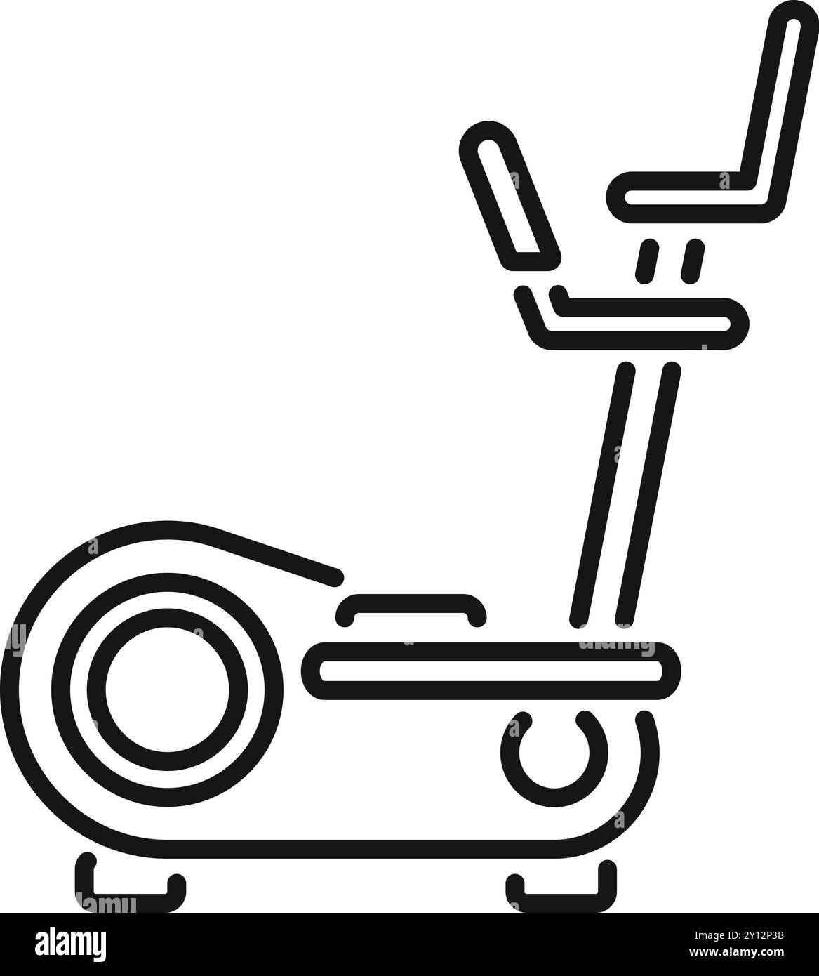 Simple elliptical trainer machine icon, perfect for fitness and workout ...