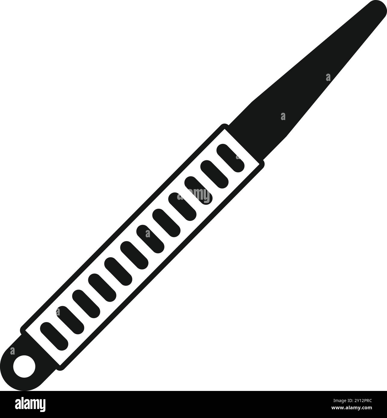 Minimalist vector illustration of a shock absorber isolated on white ...