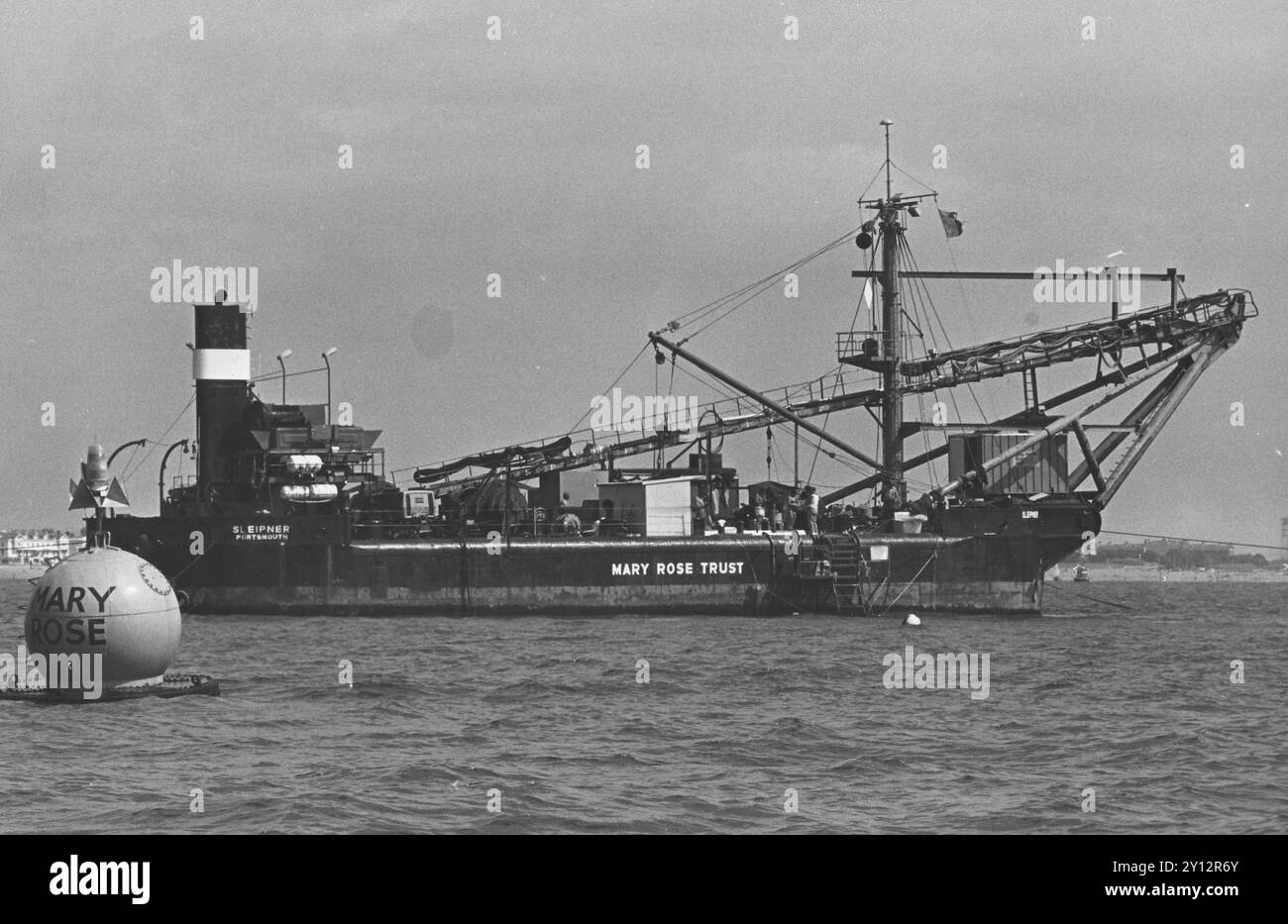 THHE MARY ROSE TRUST'S SALVAGE VESSEL, SLEIPNER , WHICH IS BEING USED ...