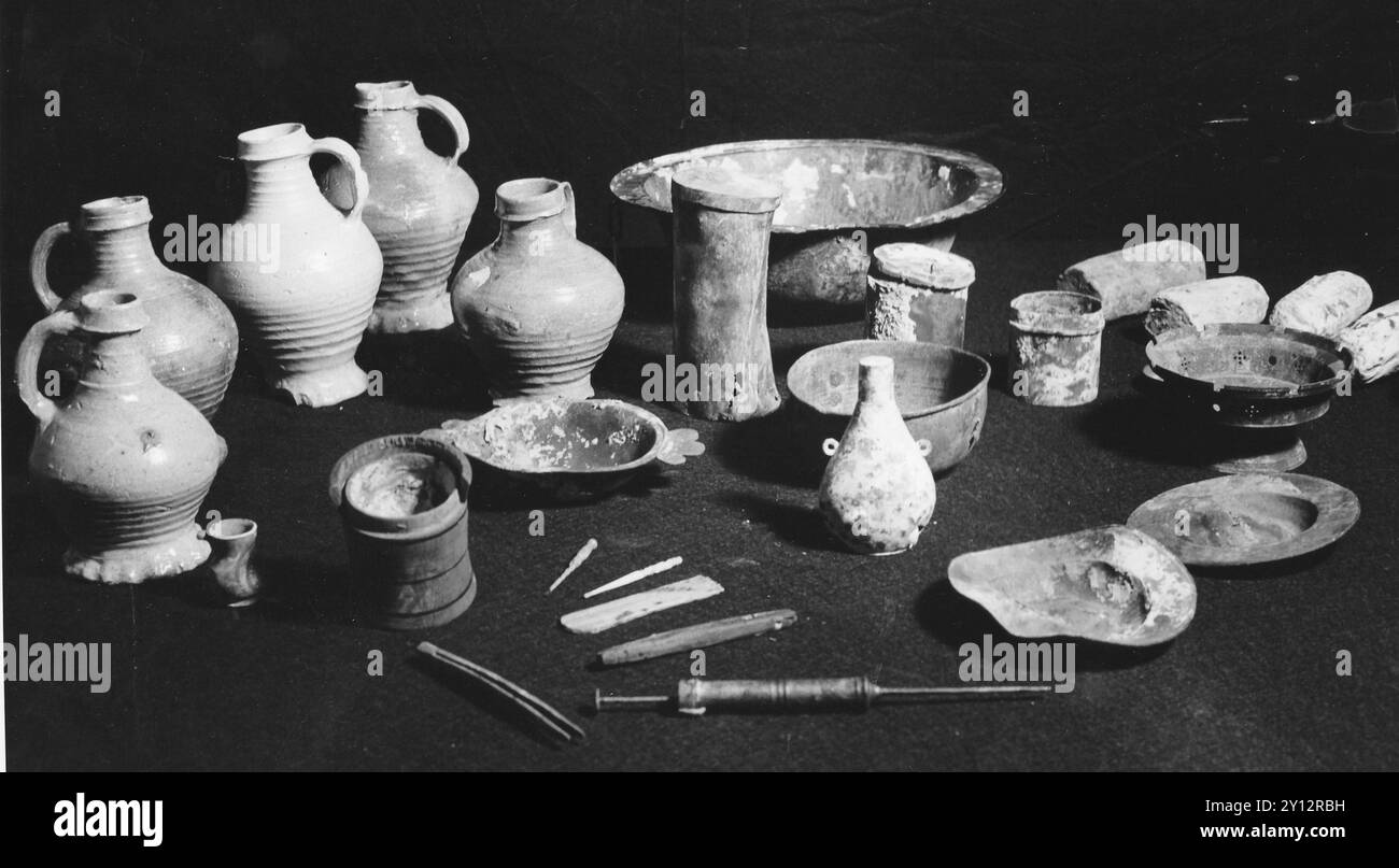 A COLLECTION OF POTTERY AND OTHER ARTEFACTS, RECOVERED FROM THE TUDOR ...