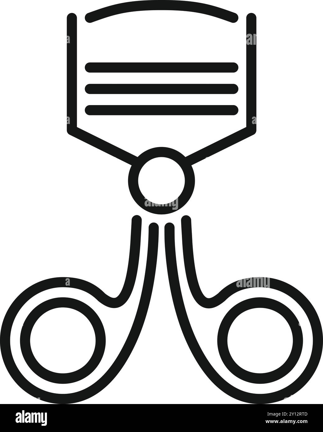 Simple line drawing of an eyelash curler, a beauty tool used to curl eyelashes Stock Vector ...