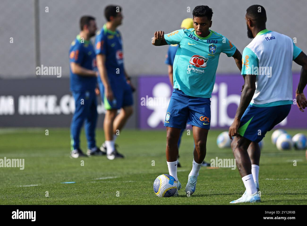 Curitiba, Brazil. 04th Sep, 2024. Rodrygo of the Brazilian National ...