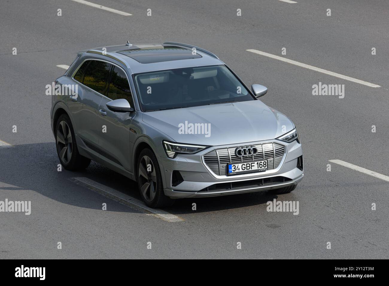 ISTANBUL TURKEY - SEPTEMBER 3, 2024: Audi Q4 e-tron is a range of ...