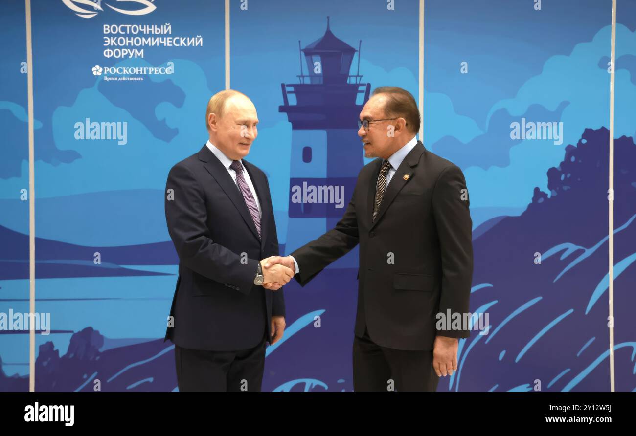 Vladivostok, Russia. 04th Sep, 2024. Russian President Vladimir Putin ...