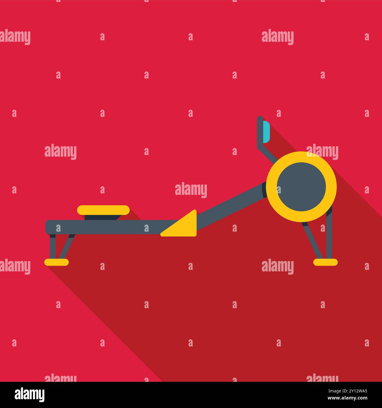 Rowing machine providing full body workout for home gym equipment Stock ...