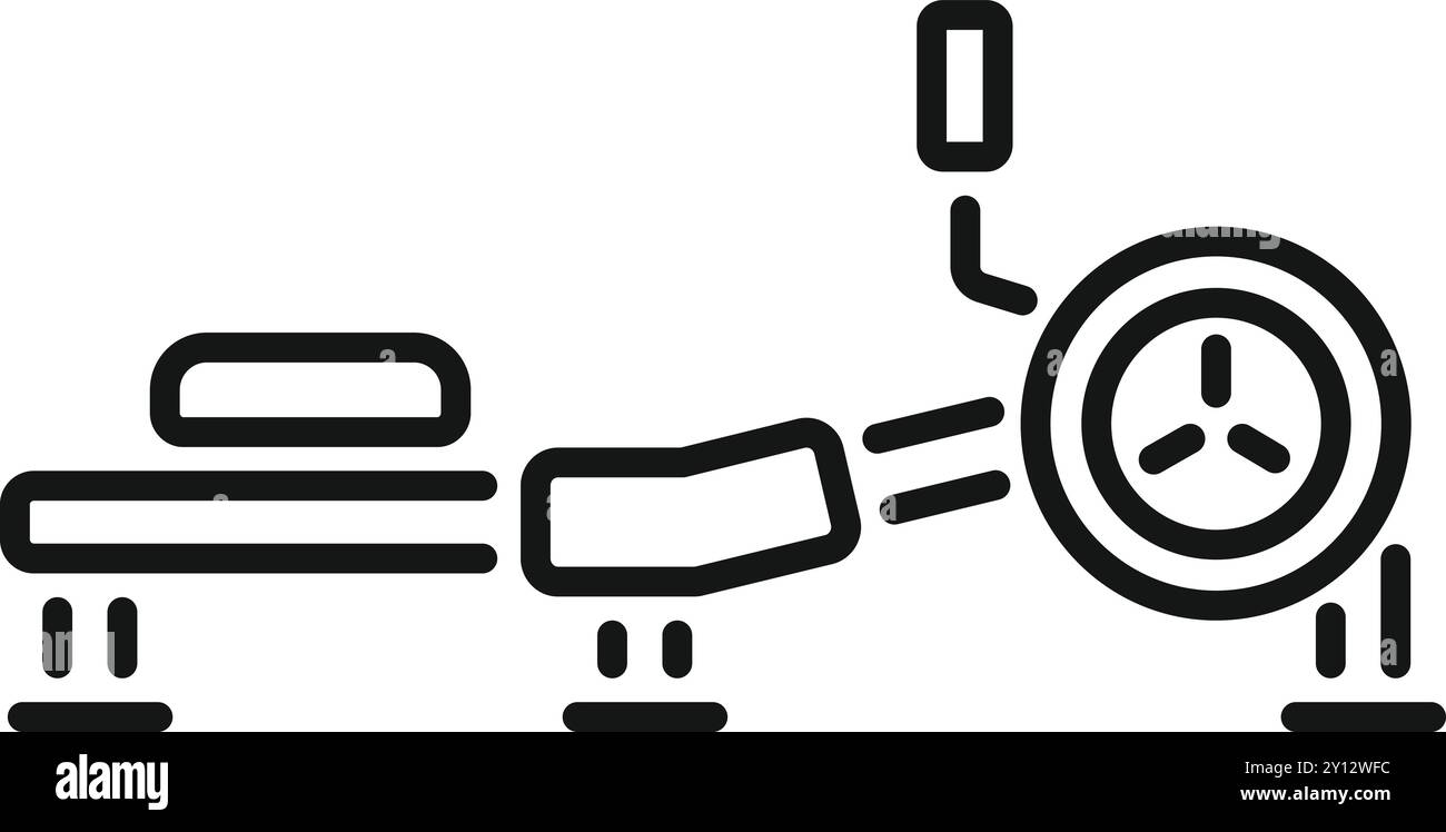 Simple vector representing a leg press machine, perfect for ...