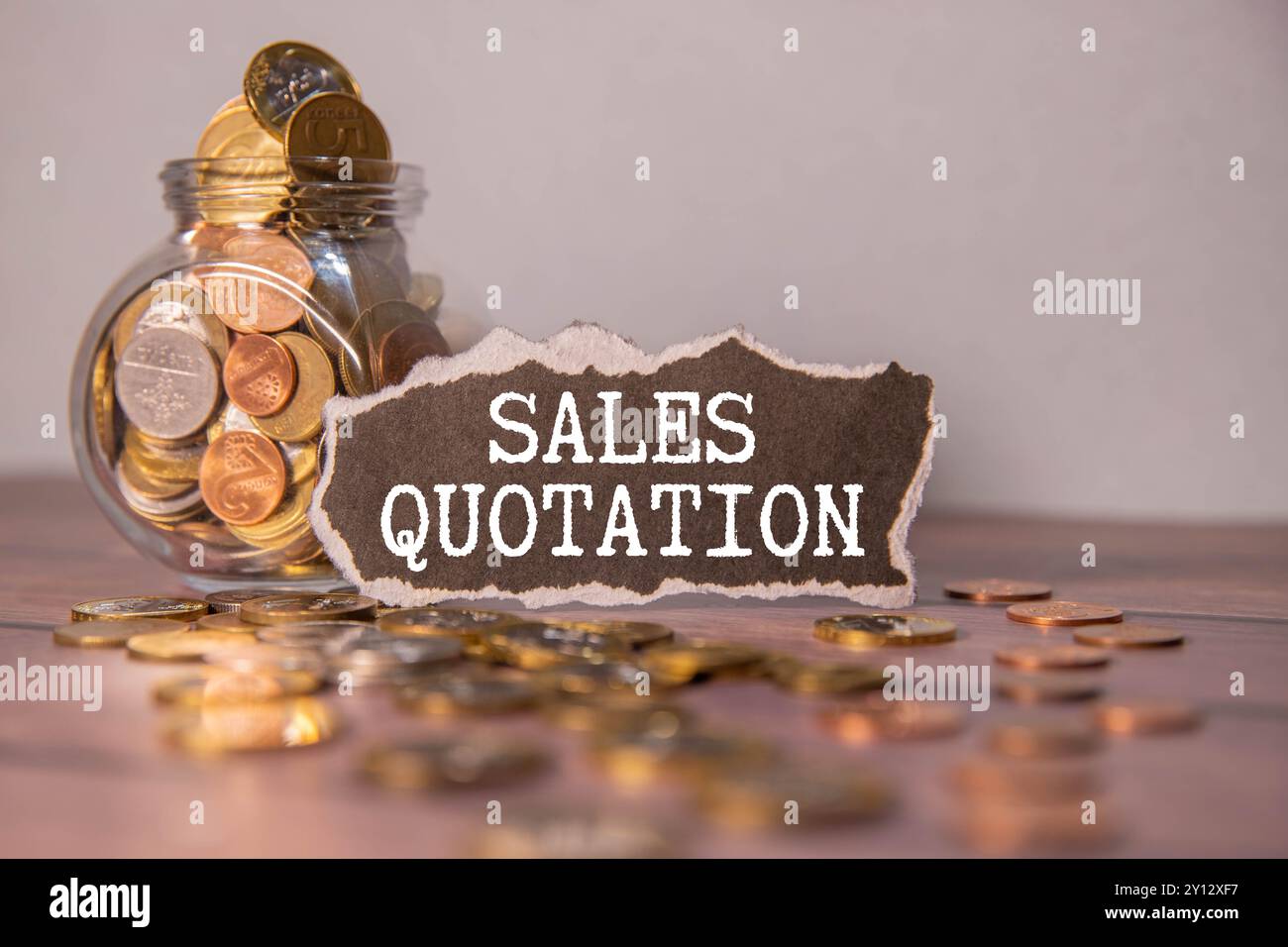 Sales quotation-text inscription on the planning form. Transaction ...