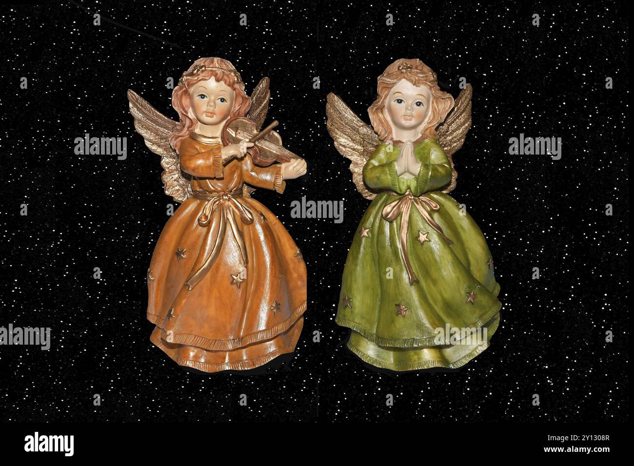 Two angels, Christmas angel, figure, reads a book, Christmas, Advent ...