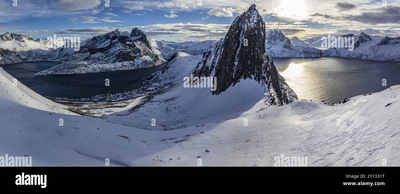 Aerial view segla mountain hi-res stock photography and images - Alamy