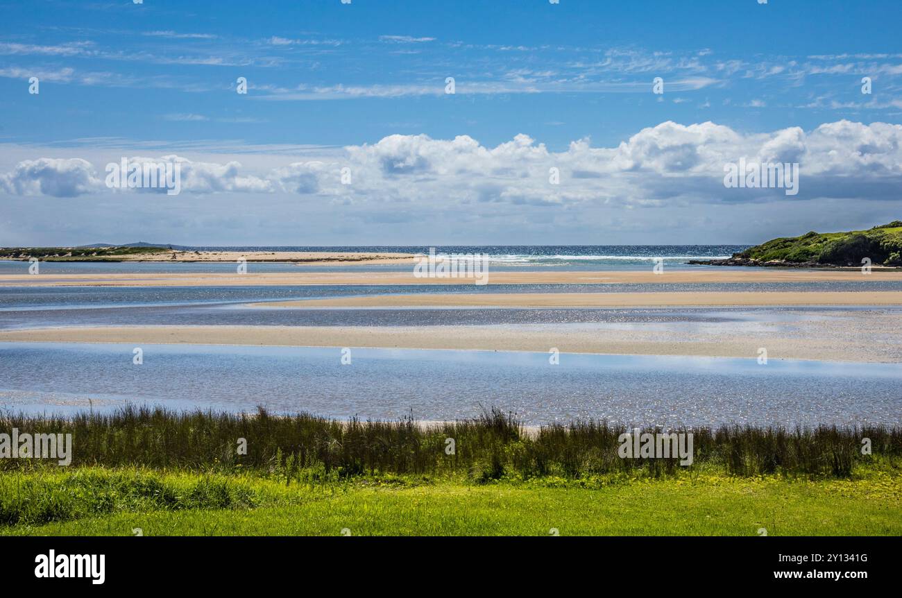 sand bars at the estuary of Wallaga Lake, Bega Valley shire, South ...