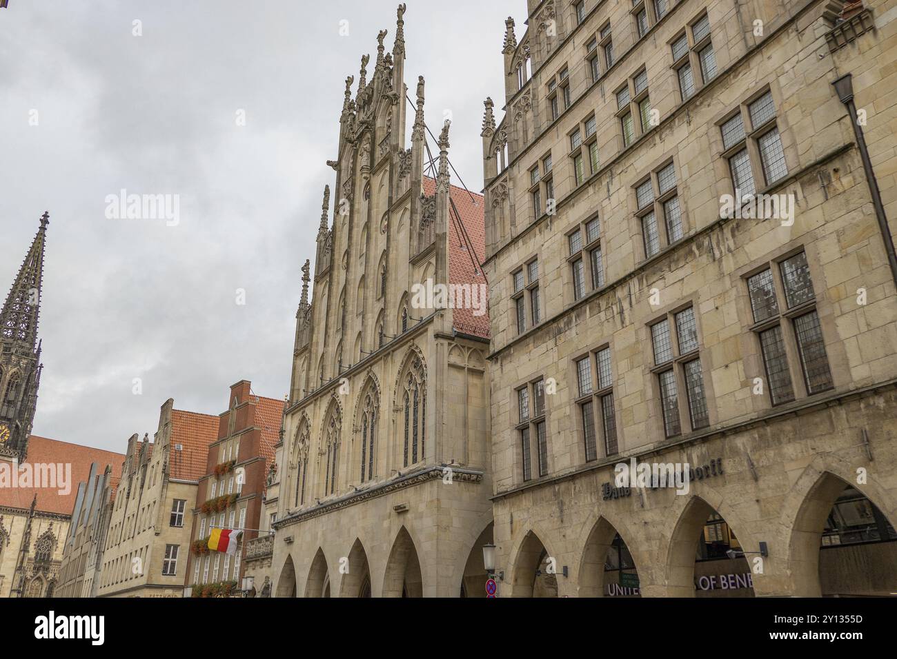 Historic Gothic-style building in an old town centre, Leiden ...