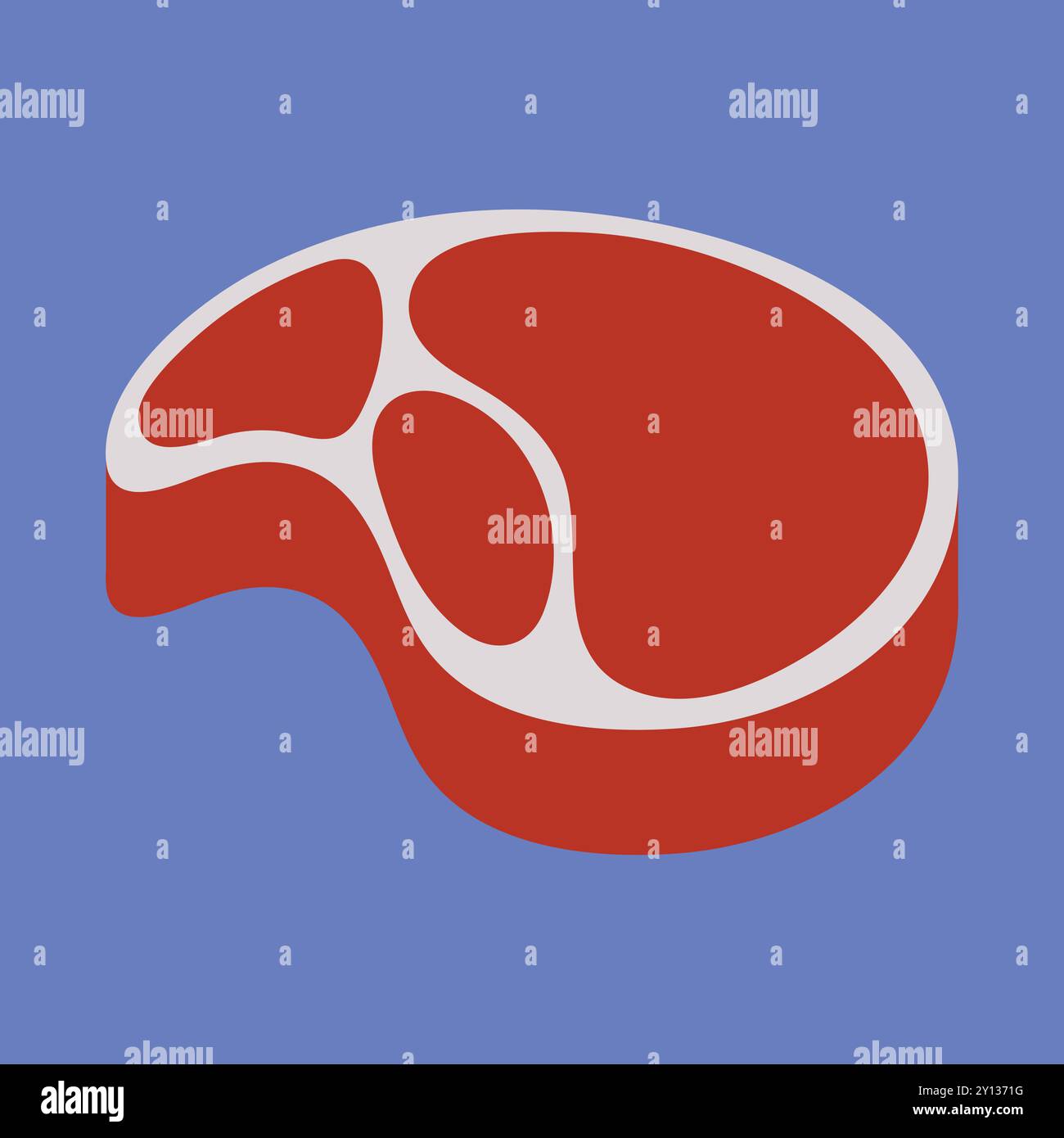 Raw Meat vector icon. raw beef meat vector illustration. Red meat ... Raw Meat vector icon. raw beef meat vector illustration. Red meat ...