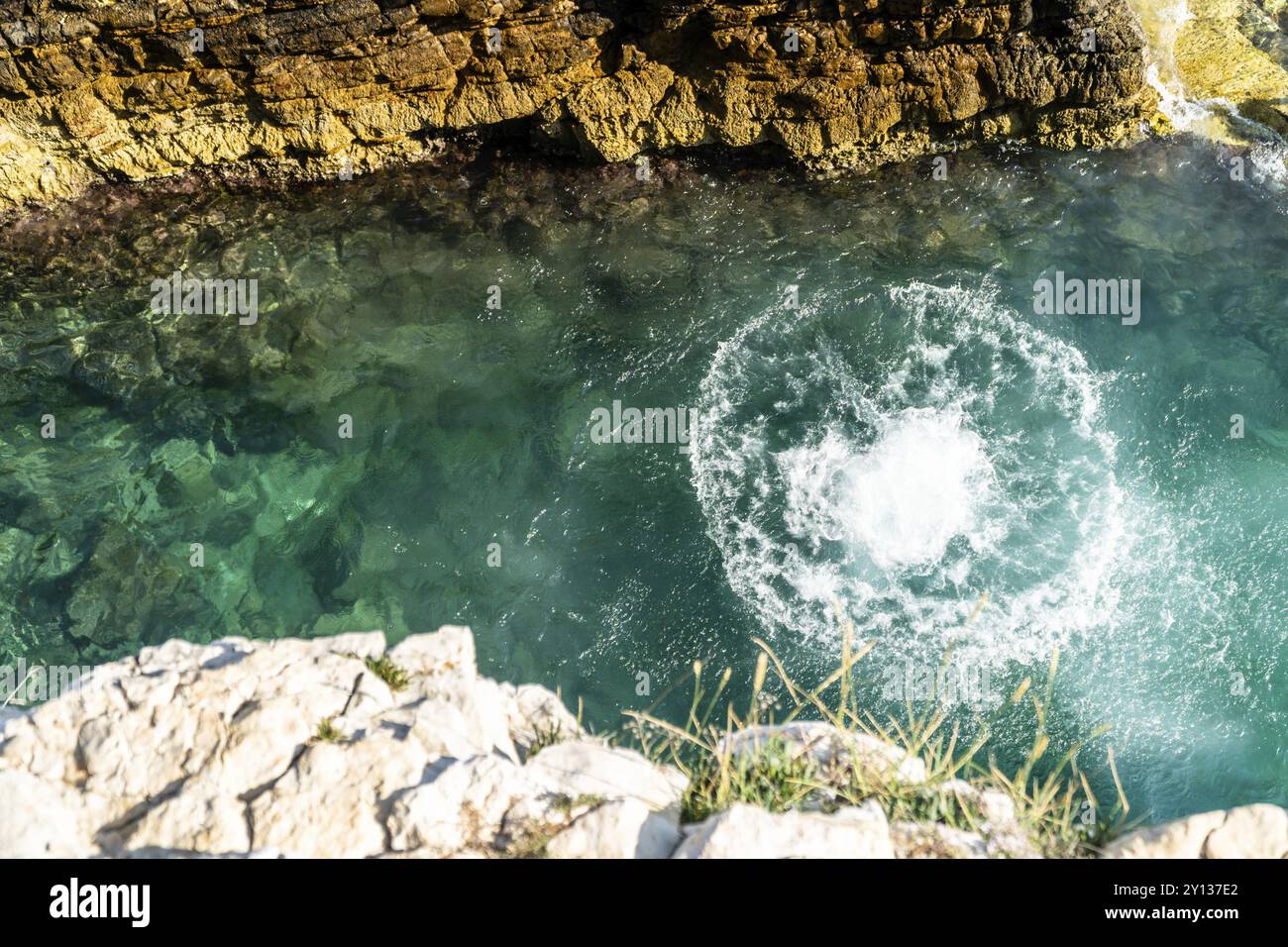Danger of people jumping off cliffs in a sea Stock Photo - Alamy