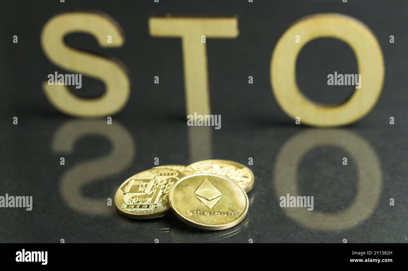 Security Token Offering STO text Stock Photo - Alamy
