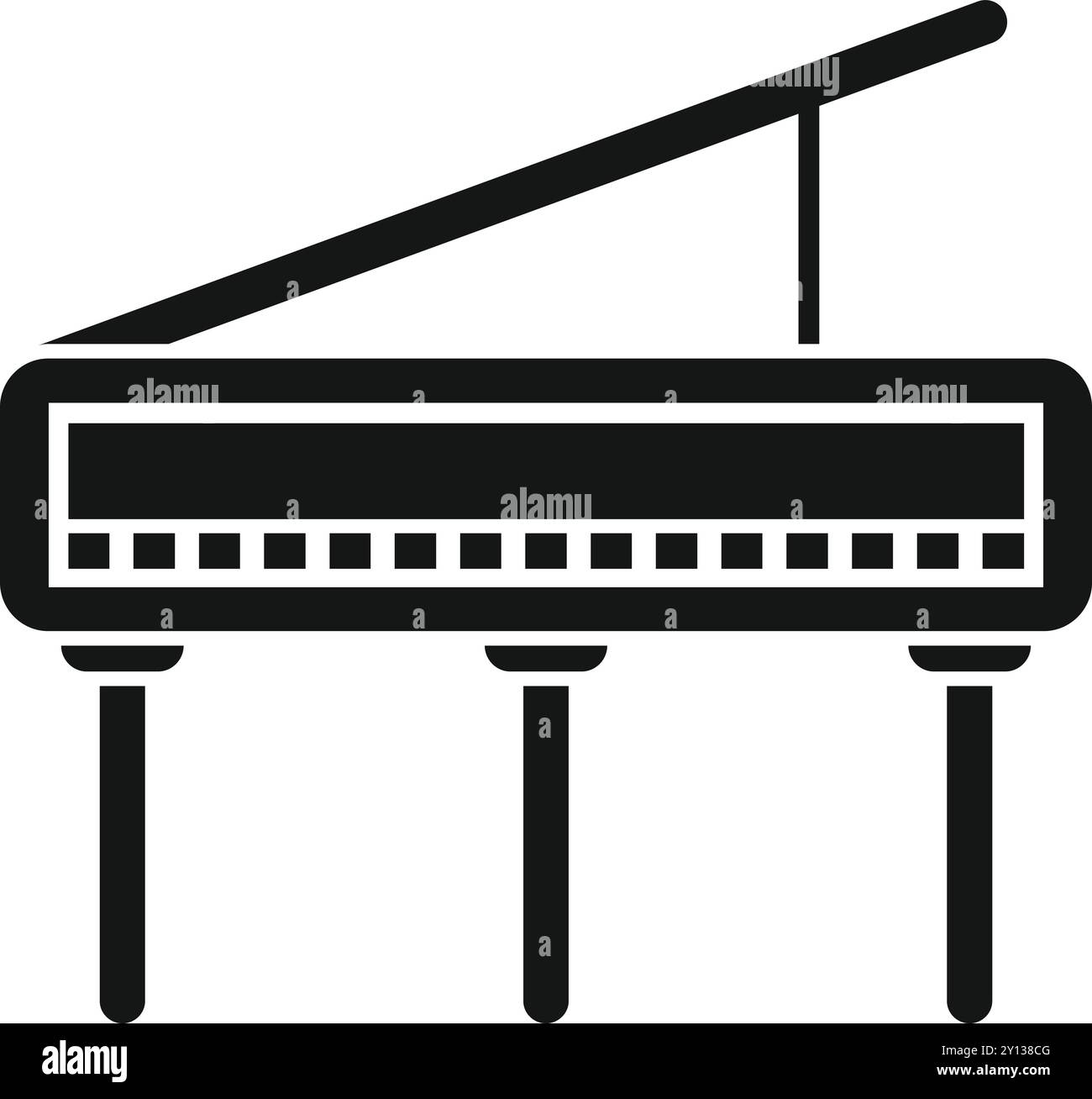 This simple black grand piano icon represents a classical music ...