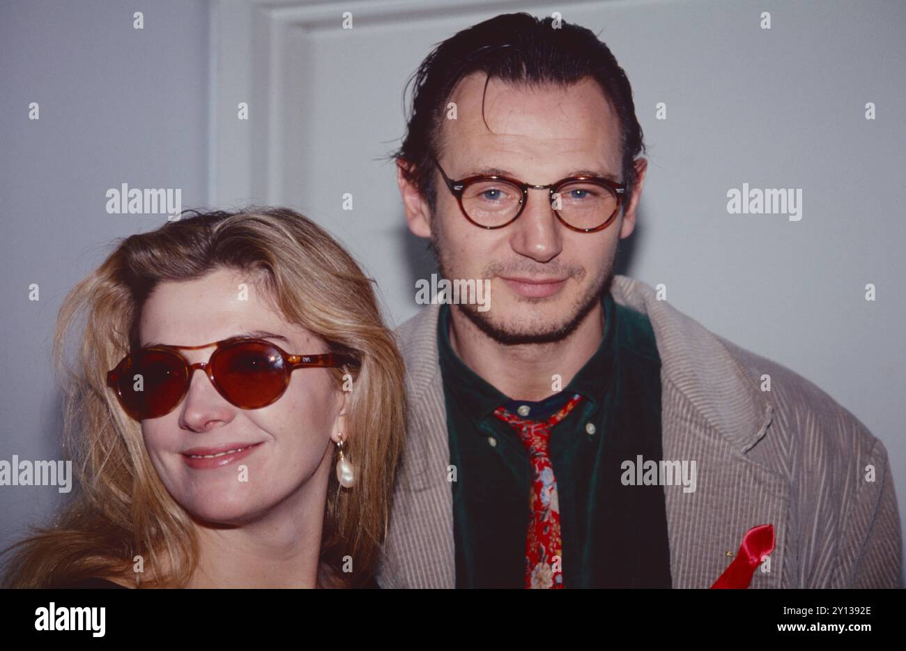 Natasha Richardson and Liam Neeson attend the opening night of "Anna ...