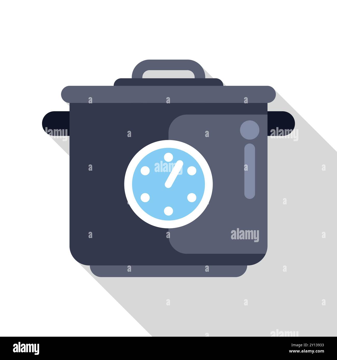 Modern electric multi cooker with timer showing cooking time remaining ...