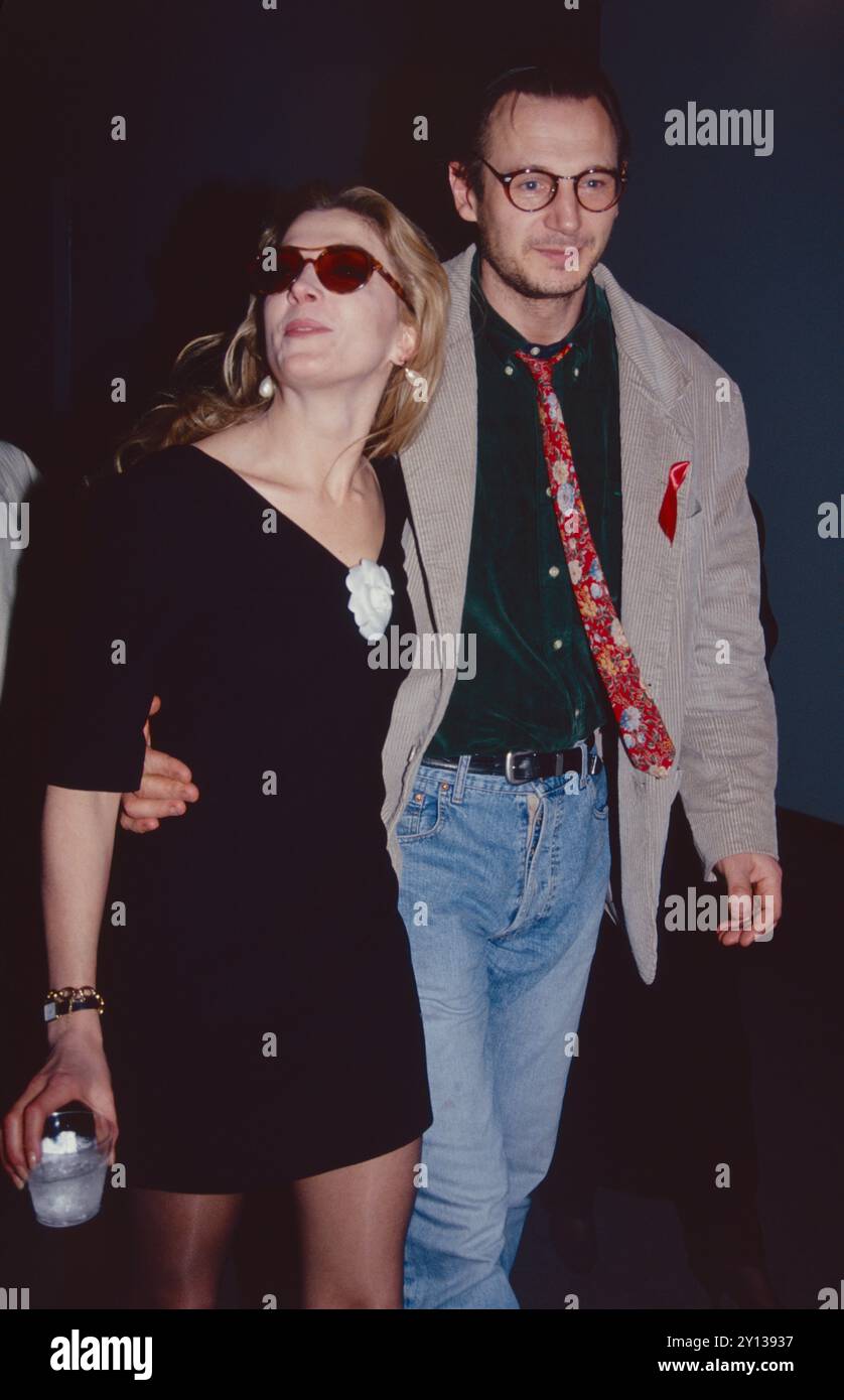 Natasha Richardson and Liam Neeson attend the opening night of "Anna ...