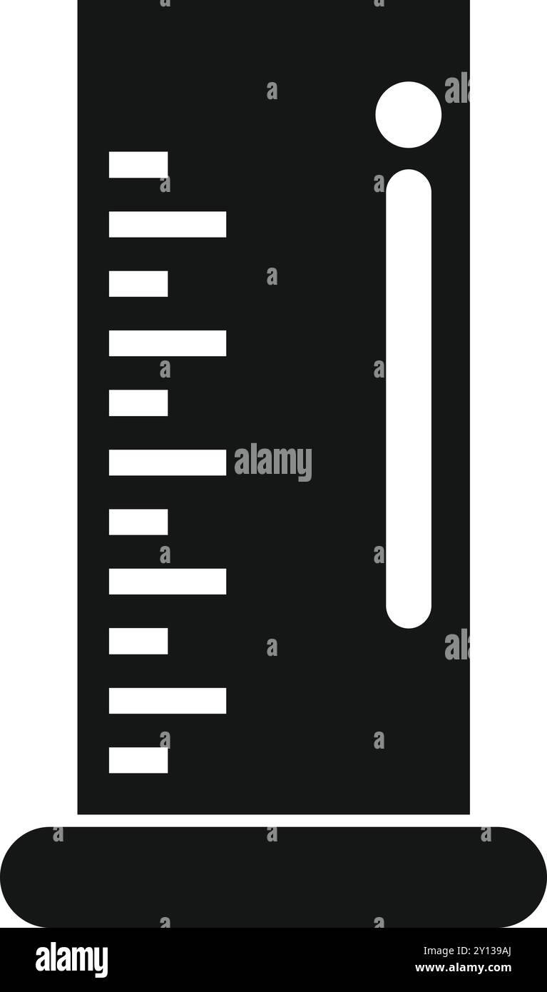 Simple vector icon of a graduated cylinder, a common laboratory tool ...