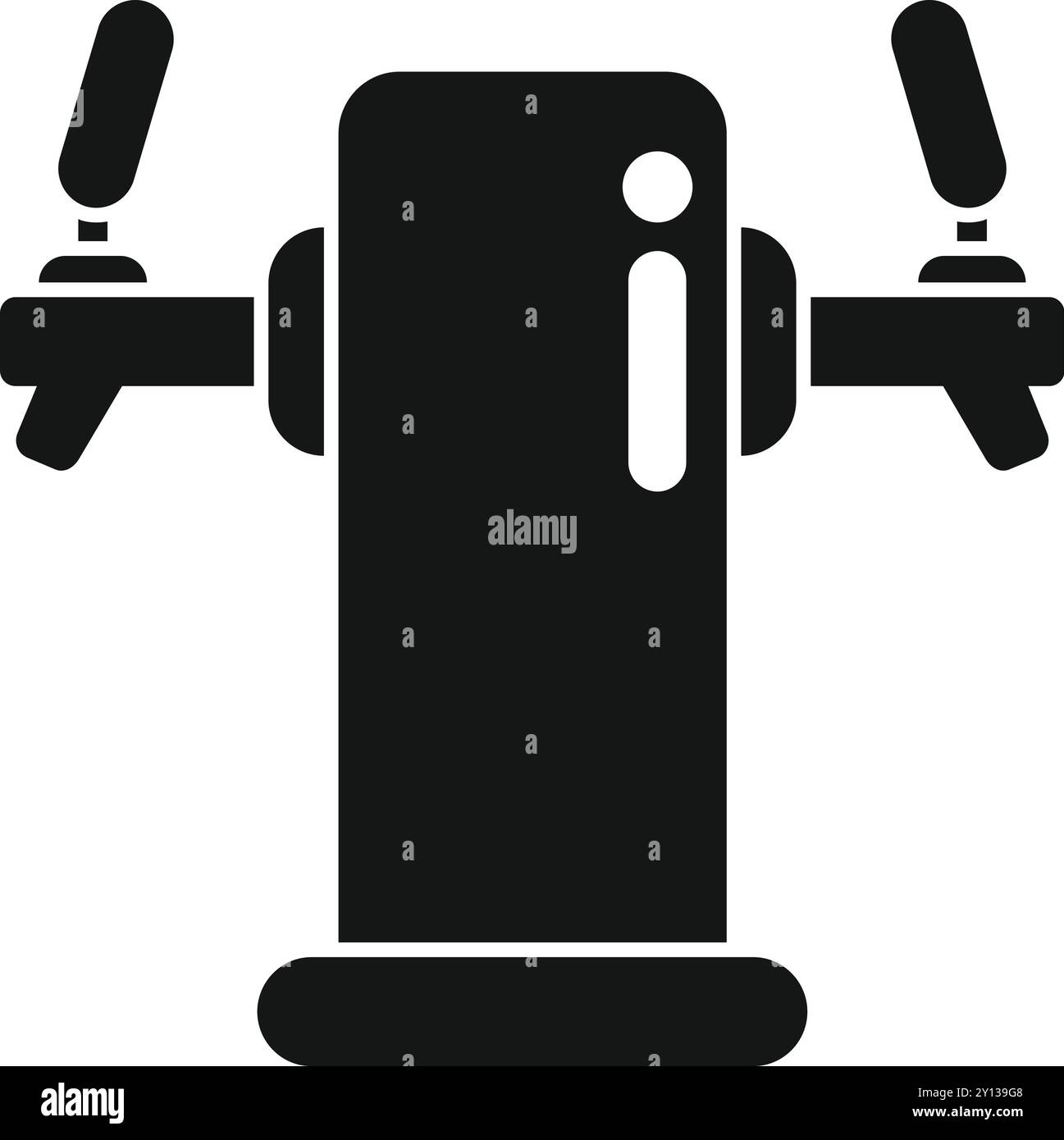 Simple black icon of a double tap standing on the bar counter for ...