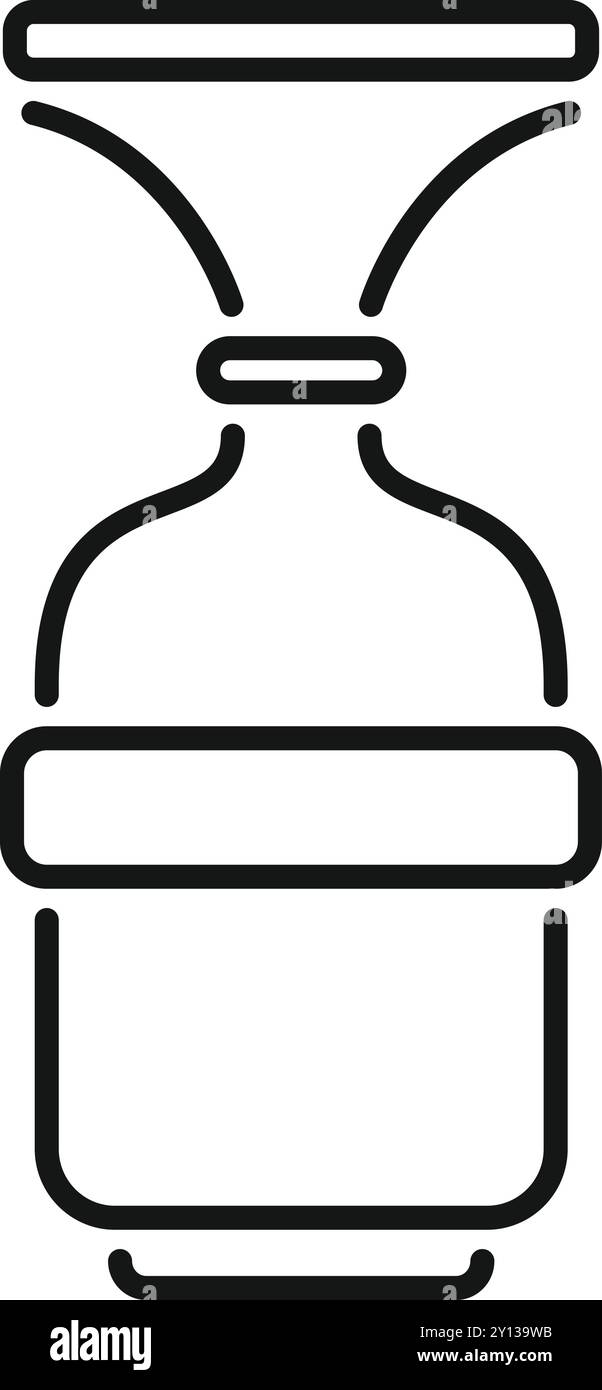 Water filter cartridge replacing icon outline vector. Water ...