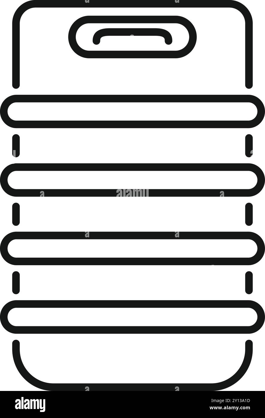 Simple line icon representing a water cooler, perfect for websites or ...