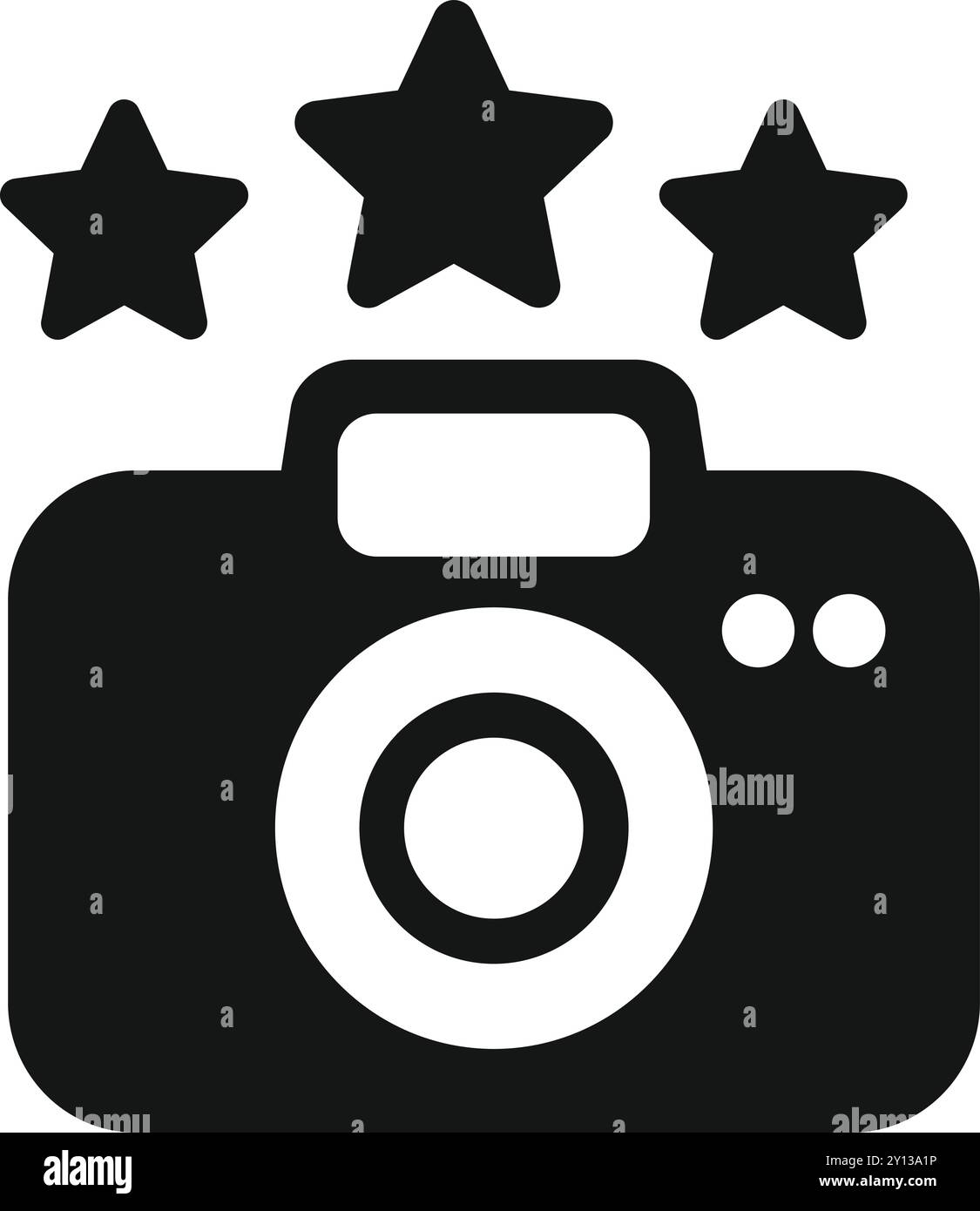 Black camera icon is getting a three stars rating Stock Vector Image ...