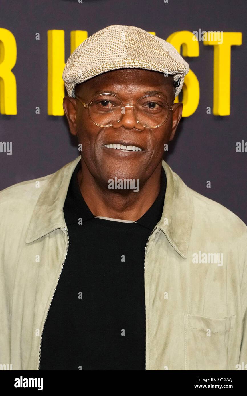 Samuel L. Jackson attends the premiere of Peacock's "Fight Night: The ...