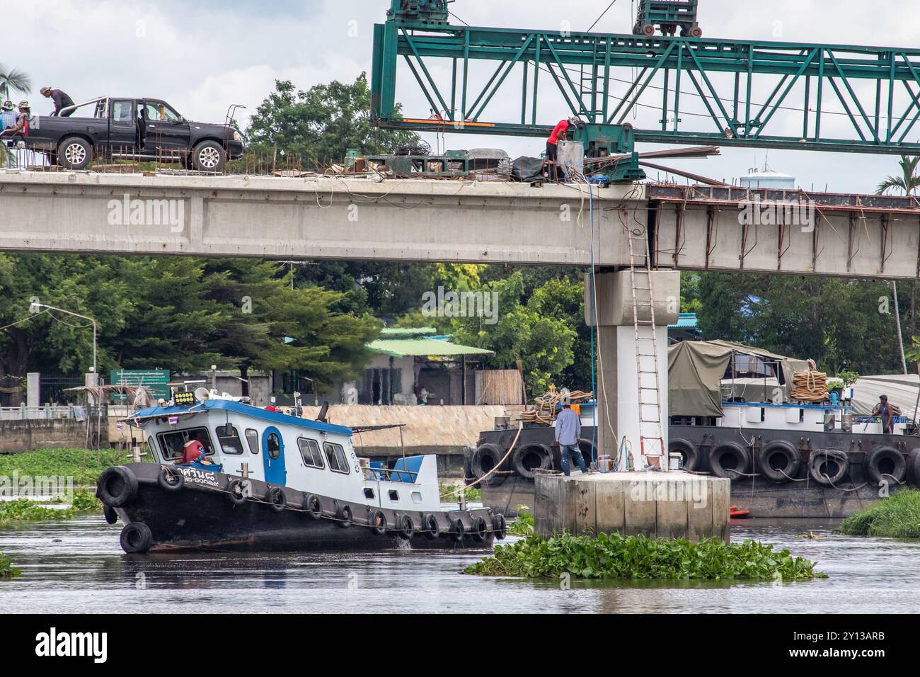 Built structure nautical vessel transportation river bridge ...