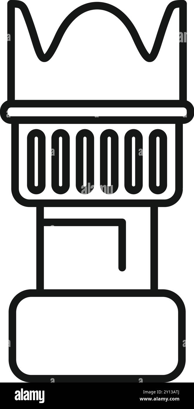 Camera lens is standing on white background, simple design Stock Vector ...