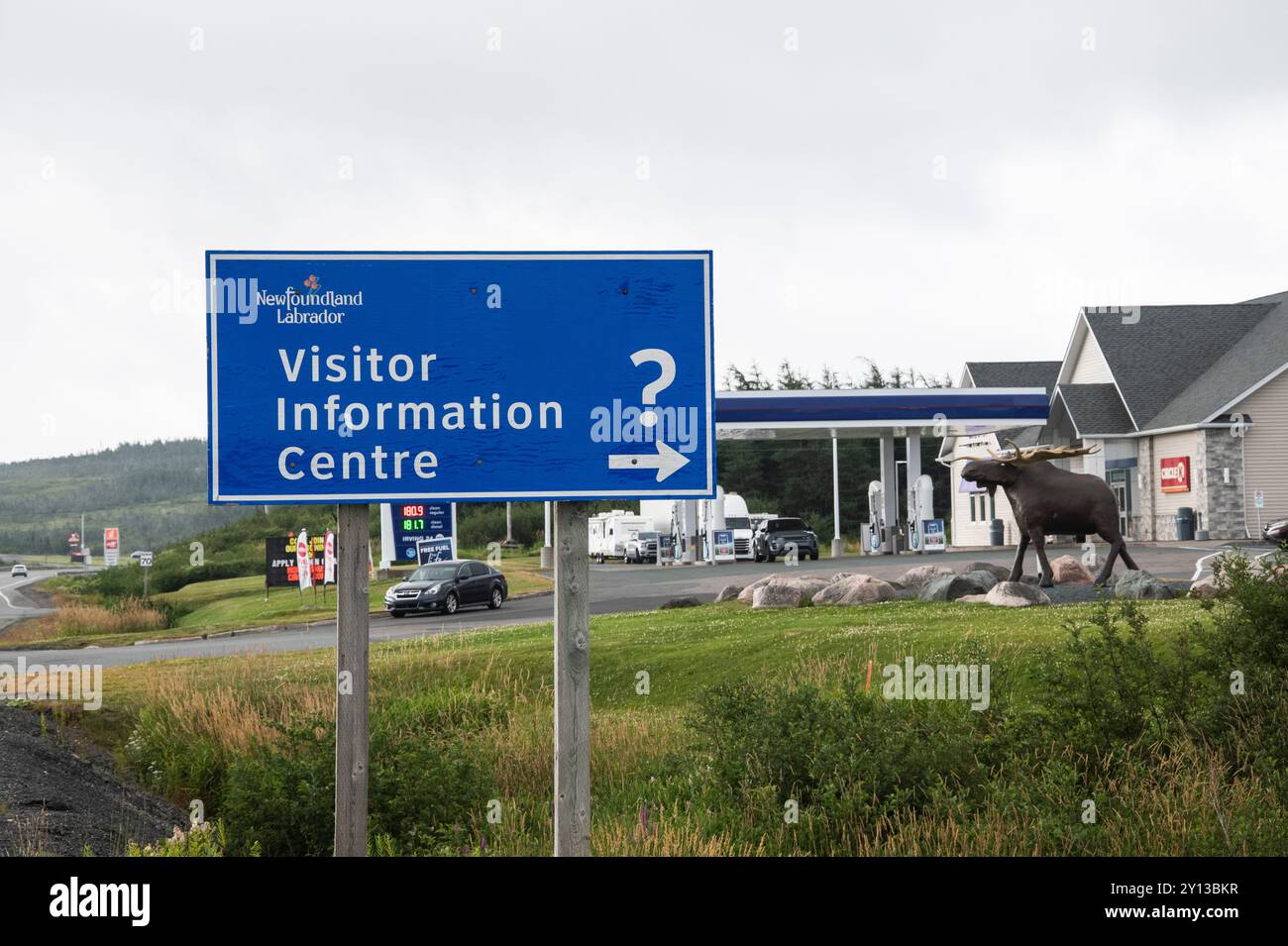 Visitor information centre sign at Irving Oil Big Stop in Goobies ...