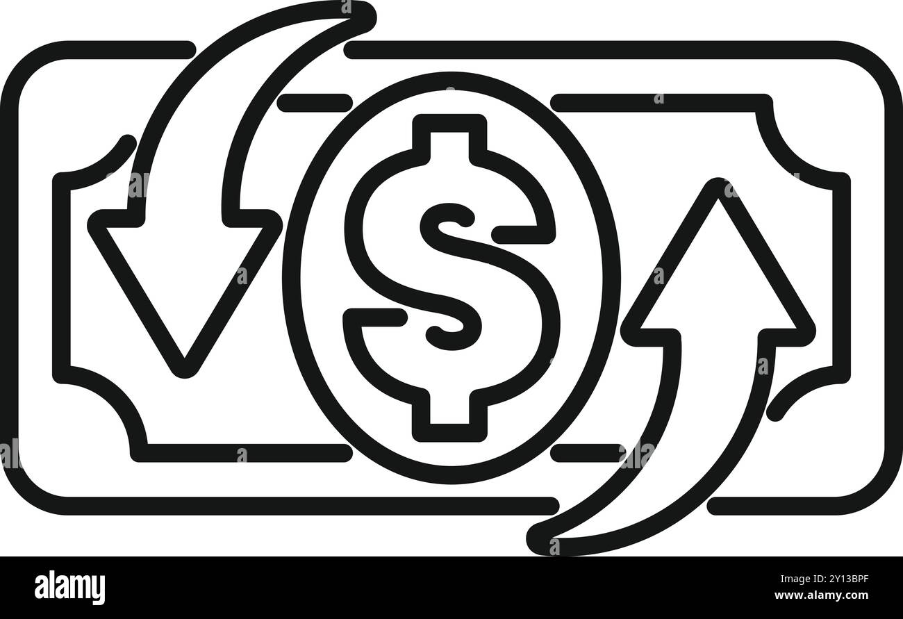 Simple vector icon representing the concept of rising inflation ...