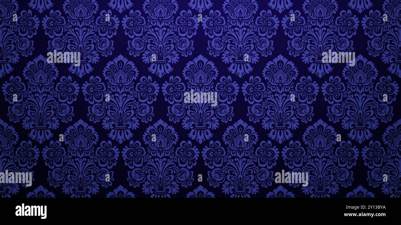Dark Blue seamless Pattern Ornamental design backgrounds for wallpaper ...