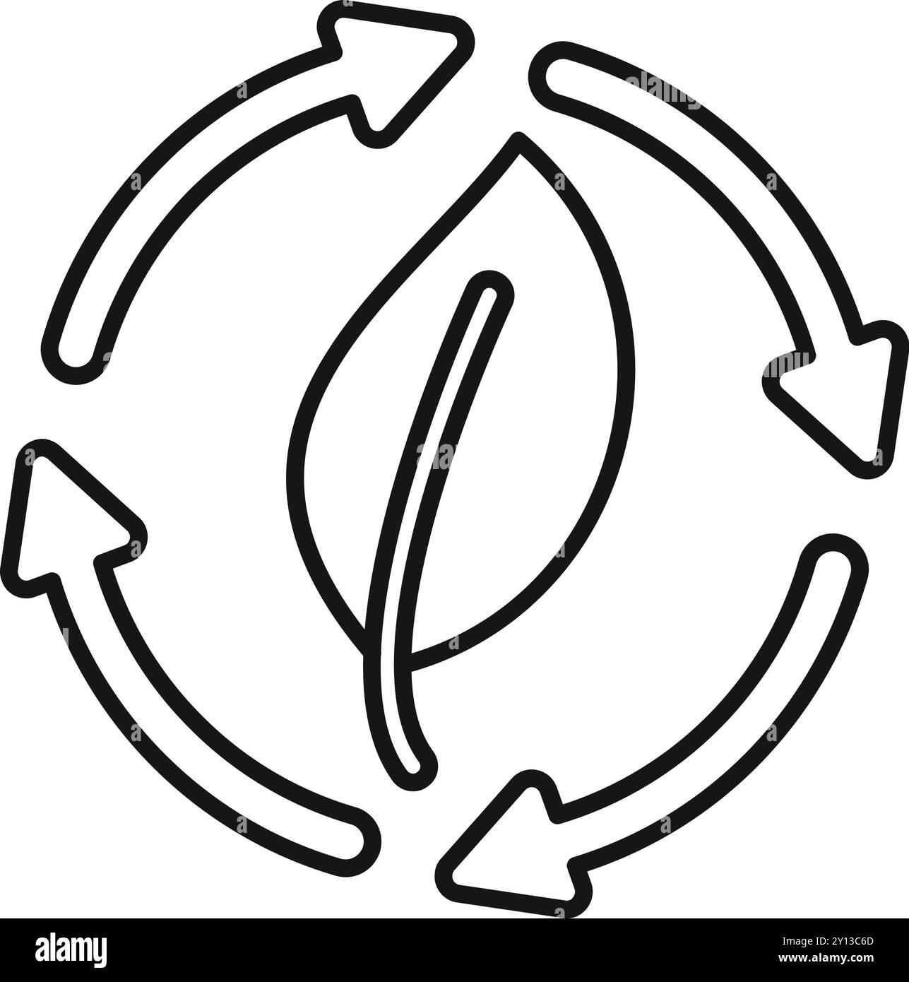 Circular economy showing recycling with leaf icon promoting ...