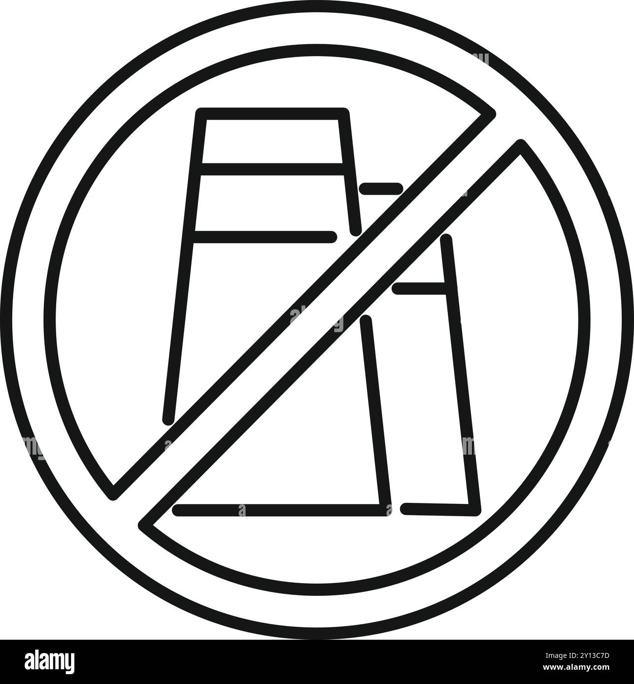 Simple vector of a crossed out factory, depicting concepts such as the ...