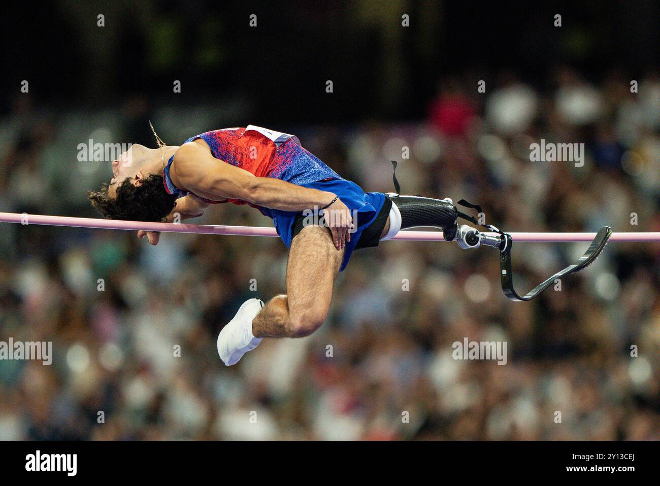 Ezra Frech of Team USA wins gold in the Men’s High Jump T63 and sets a ...
