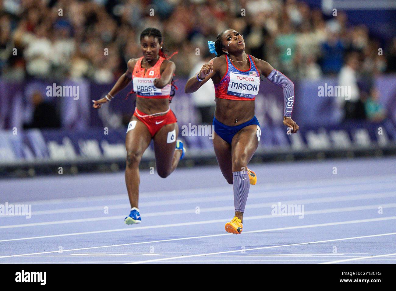 Brittni Mason of Team USA wins silver in the Women’s 100m - T47 during ...
